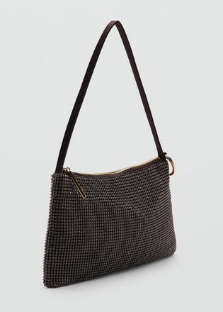 Mango Strass-Handtasche schokolade - Damen - Einheitsgröße - MANGO