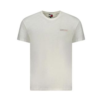 Tommy Hilfiger Wei&szlig;es Baumwoll Herren T-Shirt - - Tops - Herren - Wei&szlig; - M