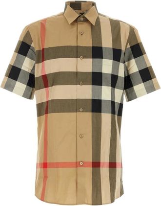 Burberry Homme, Chemises, Multicolore, Taille: L Chemise en popeline brod&eacute;e