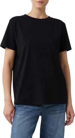 Comma T-Shirt mit dezenten Schmucksteinen