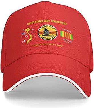 Generic Chapeau De Baseball Us Navy Tonkin Gulf Yacht Club Vietnam Veteran with Us Casquette Unisexe Mode Chapeau De Sport Classique Casquette Visière, pour S