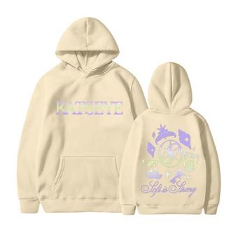 Generic Katseye Merch Sweat &agrave; capuche pour femme avec imprim&eacute; graphique Katseye - Manches longues - Streetwear dhiver avec poches - Tendance - Surdimensionn&eacute; 