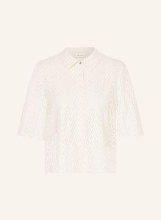Comma Comma Hemdbluse Aus Spitze weiss