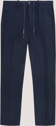Circolo 1901 Pleated Trousers in Piqu&eacute; Blu Navy / 46