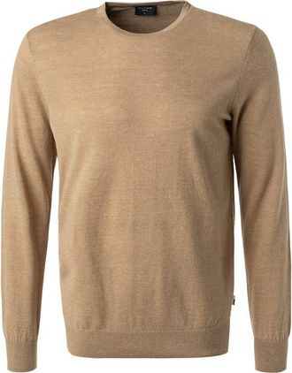 Olymp Herren Pullover beige unifarben