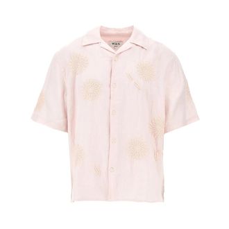 Wax London Didcot Leinenhemd mit Blumenstickerei - - Shirts - Herren - Rosa - L