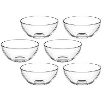 Leonardo Leonardo 066326 Cucina Lot de 6 Bol 14 cm, Verre, Transparent, 14 x 14 x 6,5 cm, 6 unités