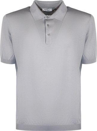 KANGRA Homme, Tops, Gris, Taille: 2XL Polo en Soie et Coton