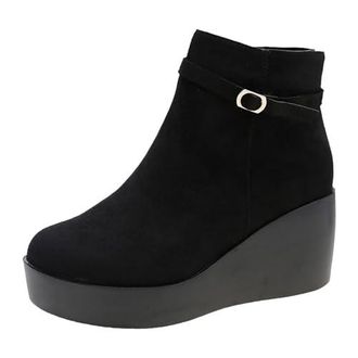 Generic Bottines pour femmes avec talon compens&eacute; et largeur disponible Bottines pour femmes avec talon compens&eacute; Bottes &agrave; talons hauts Bottines dhiver Bottines