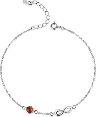 Zeeme Gemstones Armband 925/- Sterling Silber Bernstein