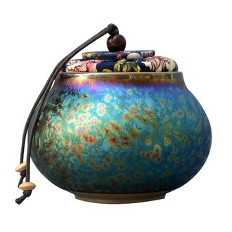 DOITOOL Vorratsdose im chinesischen Vintage-Stil, aus Keramik, mit luftdichtem Deckel, für Tee, Kaffee, Kräuter, Gewürze, Nüsse, 150 ml