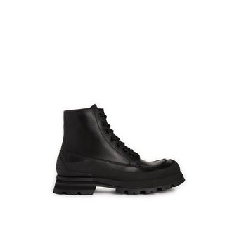 Alexander McQueen Bottines Tread Slick en cuir