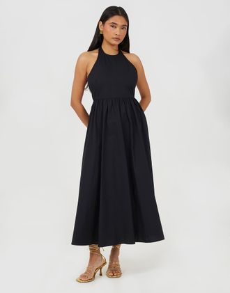 Brave Soul Robe longue &eacute;vas&eacute;e &agrave; dos nu - Noir
