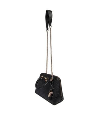 Guess Womens Satchel Bag Black Logo Polyurethane - Satchel-Bags