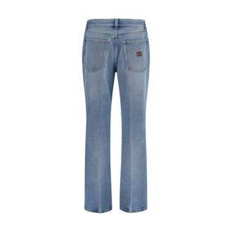 Miu Miu Womens Blue Cotton Relaxed Fit Jeans Clothing