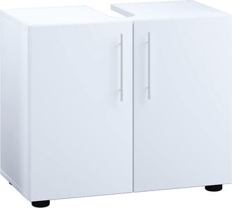 VCM Holz Waschbeckenunterschrank | Badschrank | Maße: H. 51 x B. 60 x T. 30 cm | 2 Drehtür | modernes Badezimmermöbel - Flandu ll