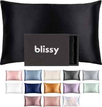 Blissy Blissy Seidenkissenbezug - 100% Reine Maulbeerseide - 22 Momme 6A hochwertige Fasern - Seidenkissenbezug f&uuml;r Haar und Haut - regul&auml;r, Queen & King mit