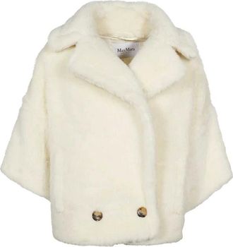 Max Mara Femme, Vestes, Beige, Taille: 30 FR Manteau en Laine dAlpaga à Double Boutonnage