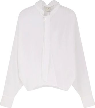Alysi Femme, Blouses et Chemises, Blanc, Taille: 40 FR Blouse &agrave; et Col en V