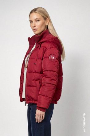 Monari Steppjacke Jacke Stepp Regular fit mit Stehkragen und Kapuze