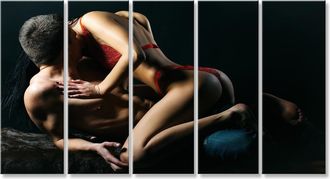 Islandburner Bild auf Leinwand Sexy Junges Paar Schlafzimmer Erotisch Bilder Wandbilder Poster