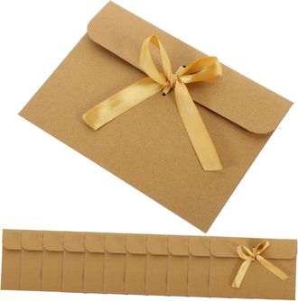Cabilock 50stücke Kraftpapier Umschläge Einladungsumschläge Für Karten Und Grußkarten Mit Schleifenband Versehen Für Geburtstagsfeiern Und Erinnerungsstücke