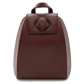 Cartier Pre-owned Leather Must Backpack Bordeaux - - Pre-owned - Damen - Braun - ONE SIZE