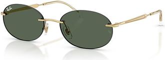 Ray-Ban Rb3767 Sonnenbrillen Arista Gold Fassung Grün Glas 54-18