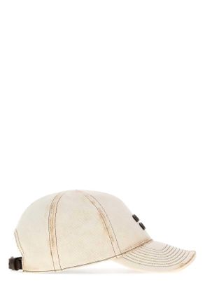 Miu Miu Hat Logo-Embroidered Cotton Baseball Cap - White