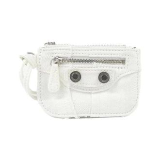 Balenciaga Pre-owned Le Cagole Denim Coin Case - Femme - Pre-owned - Blanc - Taille: ONE Size