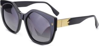 Generic Lunettes de soleil polarisées en acétate pour femme - Transparentes - Vintage - UV400, c1, Taille unique