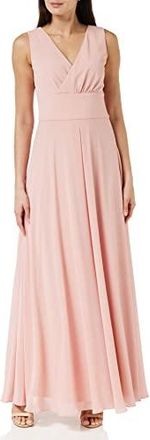 Gina Bacconi Smc Robe Longue en Mousseline de Soie Cocktail, Pêche Rose, 40 Femme