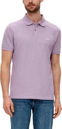 s.Oliver Poloshirt mit Logo-Stickerei und Knopfleiste