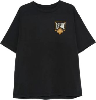 Rhude Homme, Tops, Noir, Taille: M Playing Card Tee