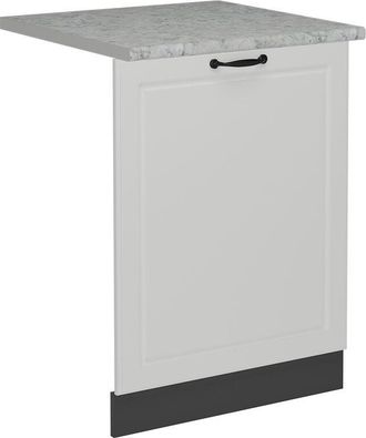 Vicco Fa&ccedil;ade de lave-vaisselle R-Line, Blanc campagne, 60cm, pt Marbre Vicco
