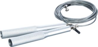 Brandsseller Fitness Springseil aus Stahl 3 m verstellbar mit 360 Grad Kugelgelenk Speed Rope Rope-Skipping & normales Seilspringen inkl. Übungsbeispiel