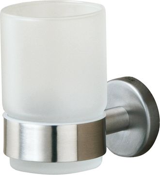 Tiger Boston Becherhalter mit Glas, Edelstahl gebürstet, 1 Stück (1er Pack)