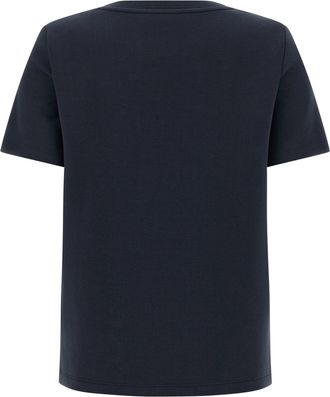 Max Mara Cotton Blend Scuba Jersey T-shirt - Navy