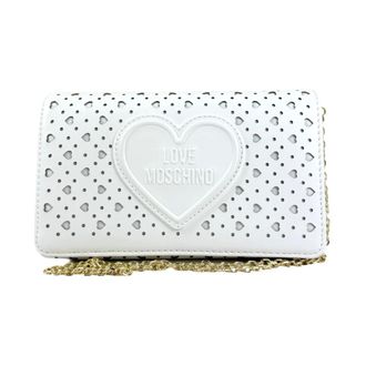 Love Moschino Femme, Sacs, Blanc, Taille: ONE Size Traforato Tracolla Piccola