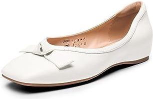 Dream Pairs Ballerines Femme &agrave; Petit Talon Compens&eacute;, Bout Carr&eacute; Confortable, Chaussures &Eacute;l&eacute;gantes pour Mariage, C&eacute;r&eacute;monie, Soir&eacute;e ou Bureau,Size 39,Blanc,SDFA2309