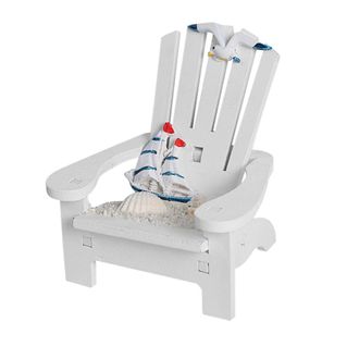 DOITOOL Mediterraner Miniatur Strandstuhl aus Stabilem Material Dekorativer Mini Beach Chair für Puppenhaus Micro Landschaft und Tischdeko Vielseitige Maritim