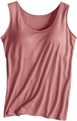 Generic D&eacute;bardeur pour femme avec coupe ample - Haut de sport avec soutien-gorge int&eacute;gr&eacute; - Yoga - Haut d&eacute;t&eacute; - Col rond - L&eacute;ger - Gilet stretch - &Eacute;l&eacute;gant - D&eacute;b