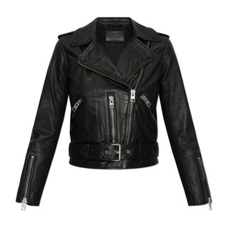 AllSaints Lederjacke Balfern - - Jackets - Damen - Schwarzk - XS