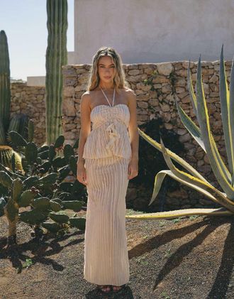 South Beach x Liv Silverman - Jupe longue - Beige-Neutre