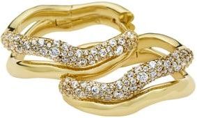 Missoma Boucles doreille ondul&eacute;es Molten Snow en laiton et plaqu&eacute; or m&eacute;lang&eacute;s