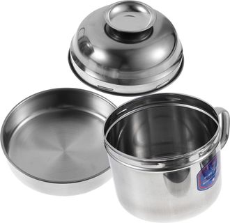 TOPBATHY Edelstahl Bento Box Tragbarer Lebensmittelbehälter Kompakte Essensbox Für Haushalt Mit Deckel Wiederverwendbar Für Mittagessen Camping Und Reisen