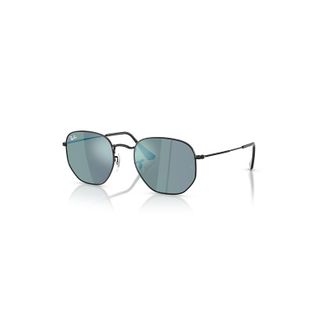 Ray-Ban Hexagonal Flat Lenses Sonnenbrillen Schwarz Fassung Blau Glas 54-21