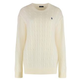 Polo Ralph Lauren Femme, Pulls, Blanc, Taille: 36 FR Pull en maille torsad&eacute;e