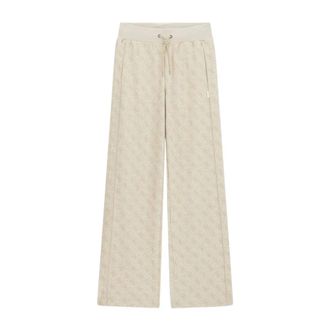 Guess 4G Allover Jacquard Wide Leg Hose - - Trousers - Damen - Beige - XS