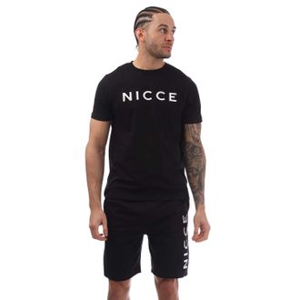 Nicce London T-Shirt und Shorts Logo für Herren - Für die Freizeit (Schwarz)